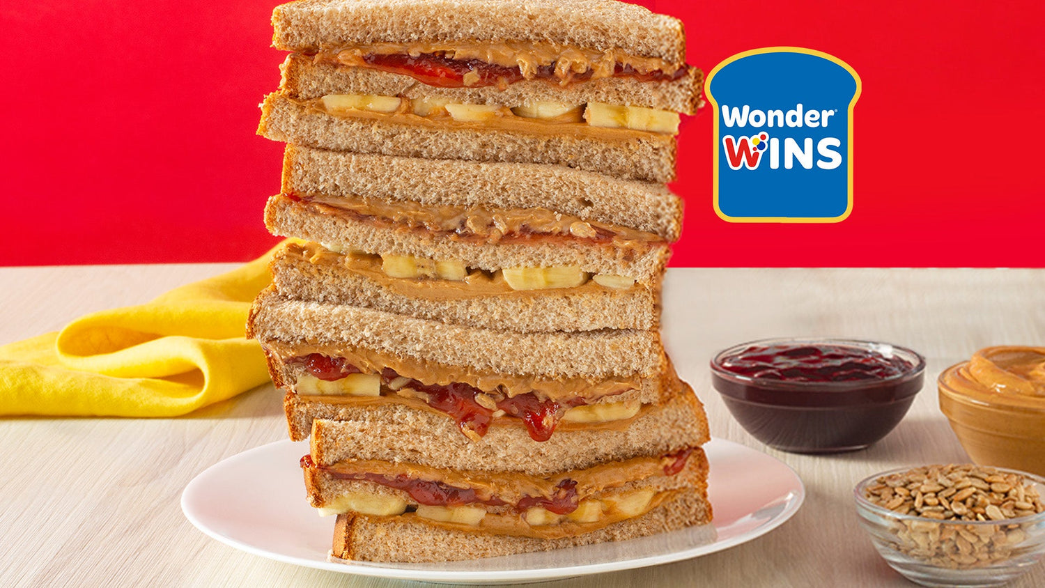 Banana PB&J With Seeds Towers – Wonderbreads